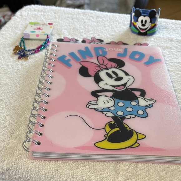 Disney | Other | Disney Minnie Mouse Pink And Blue Notebook | Poshmark
